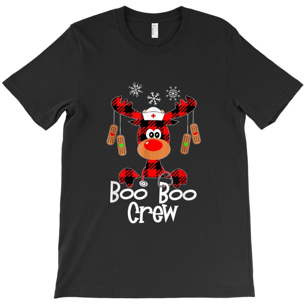 Boo Boo Crew Nursing Reindeer Themed Funny Christmas Nurse Squad ...