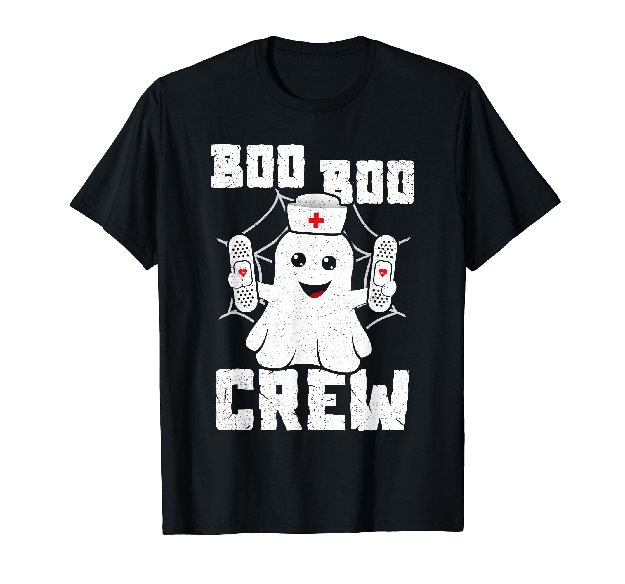 Boo Boo Crew Shirt Ghost Nurse Costume Girls Funny Halloween T-Shirt ...
