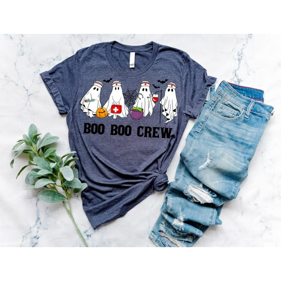 Boo Boo Crew Shirt for Nurses & EMTs, Matching Ghost Doctor Costume Tee ...