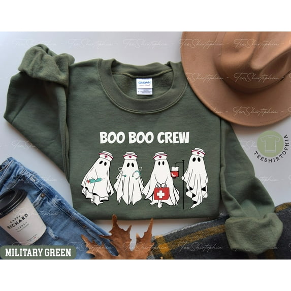 Boo Boo Crew Sweatshirt, season Spooky Nurse Sweater All Size S-5Xl ...