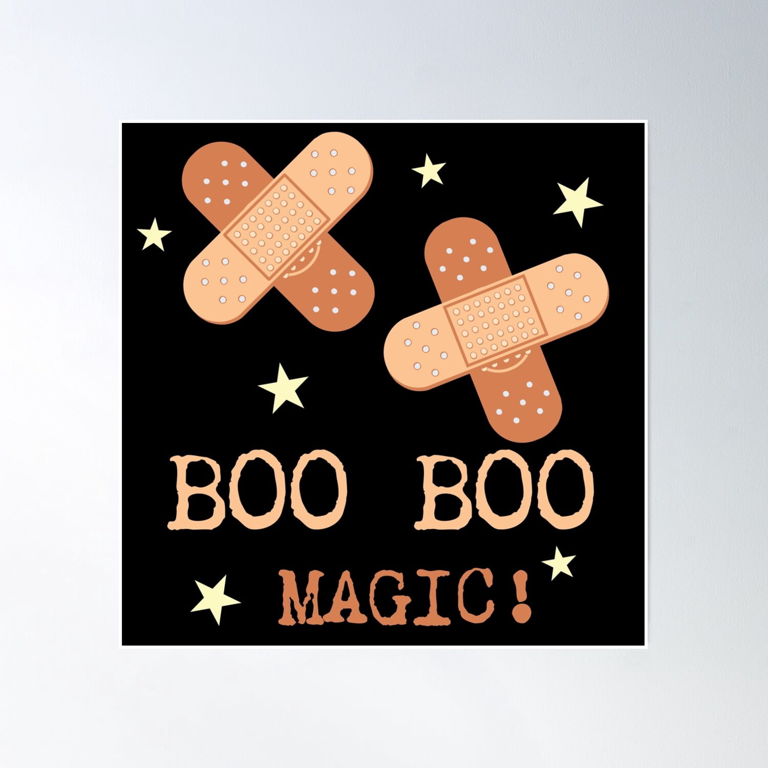 Boo Boo Magic With Sticking Plasters Crossed Poster Wall Art, Modern ...