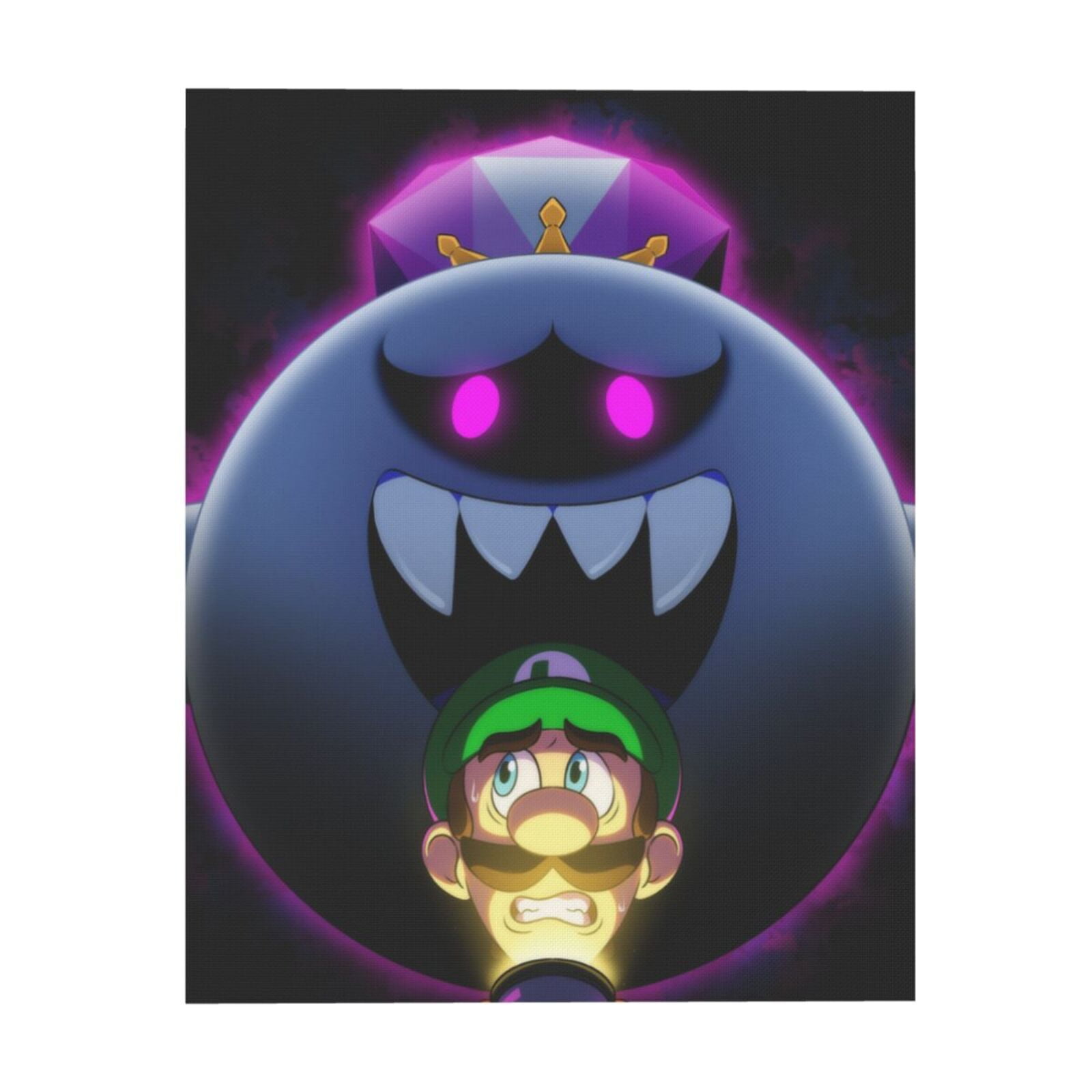 Boo Cartoon Luigi's Mansion Canvas Decorative Poster Unframed Wall Art ...