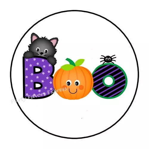 Boo Cat Halloween Sticker Party Favors Sticker Envelope Seals Labels ...
