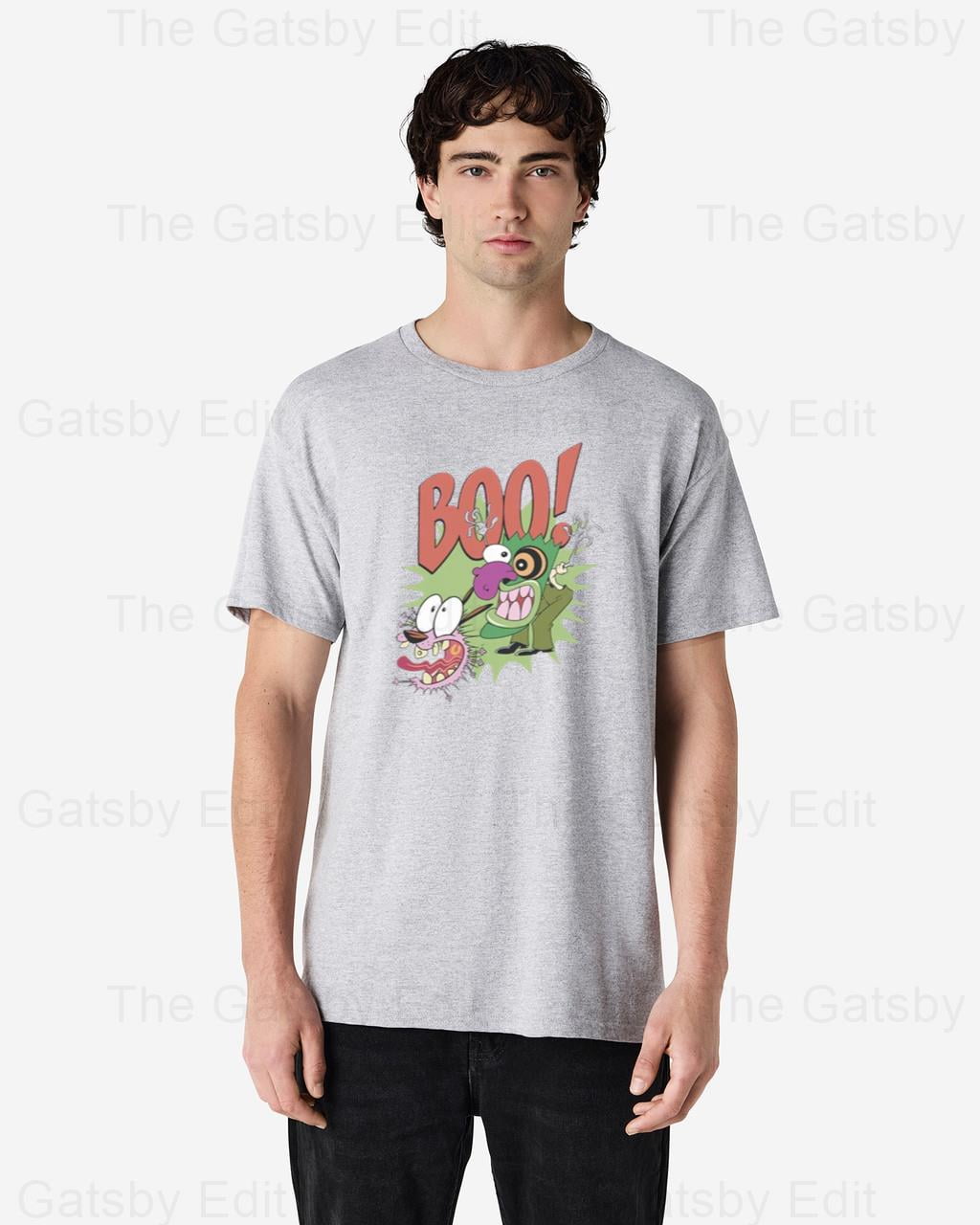 Boo Courage Cowardly Dog Cartoon Network Character Graphic Tee Shirt ...