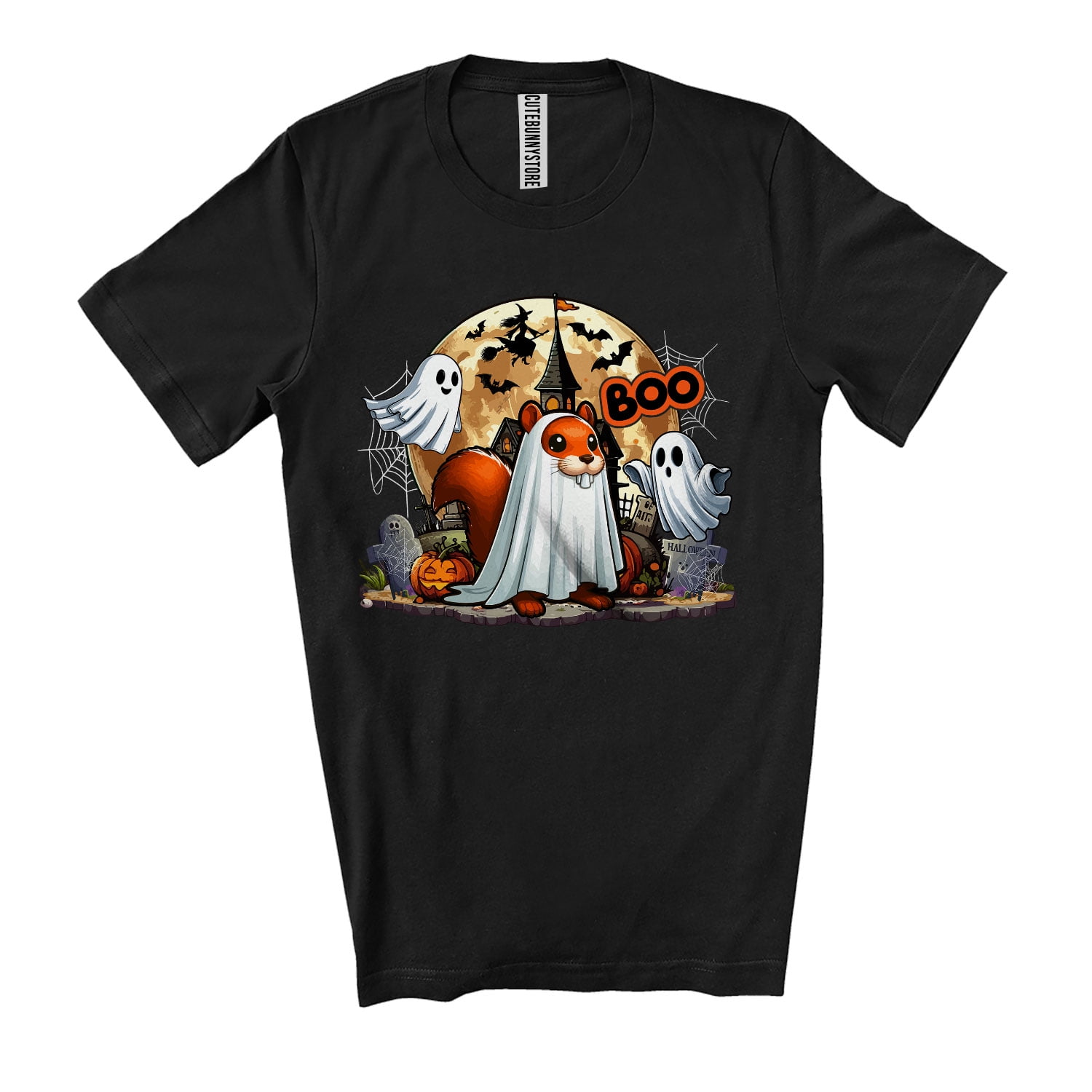 Boo; Creepy Halloween Costume Moon Squirrel Boo Ghost Cosplay; Animal ...