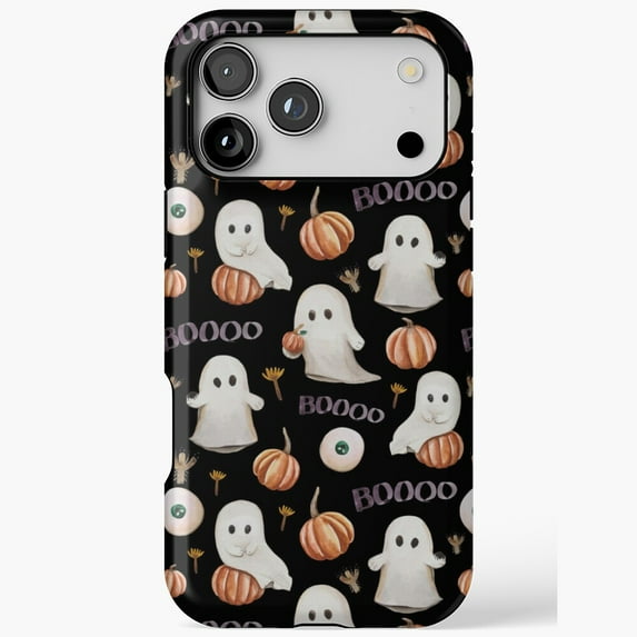 Boo Creepy Pumpkin Ghost Cute Halloween Graphic Phone Case for iPhone ...