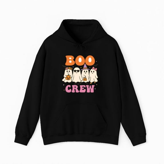 Boo Crew Creepy Ghost Cute Halloween Squad Theme Themed Graphic Print ...