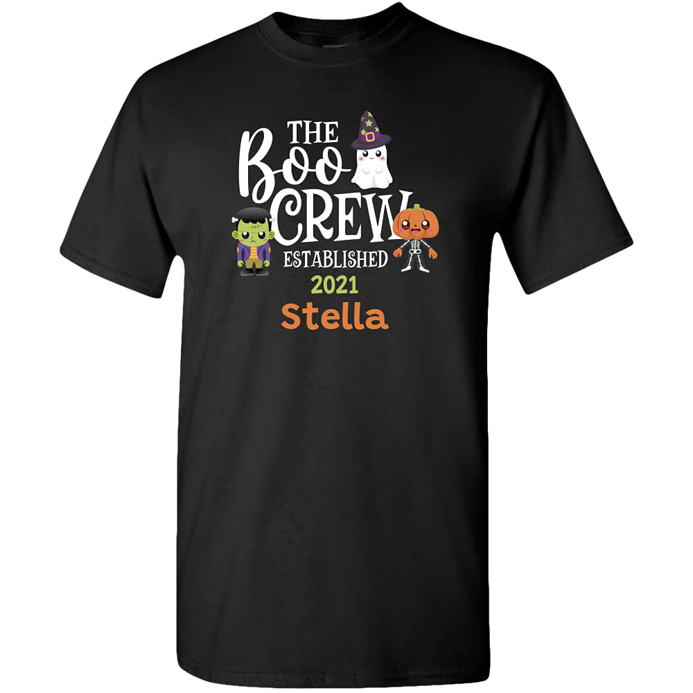 Boo Crew Custom Personalize Name - Adult Unisex Tee - Walmart.com