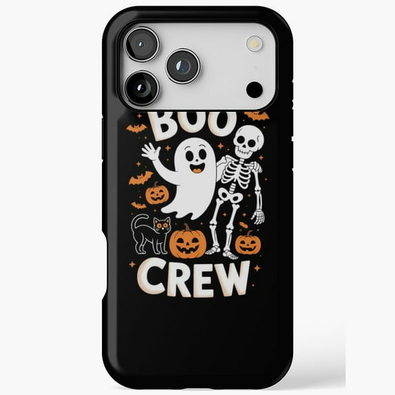 Boo Crew Distressed Halloween Funny Ghost Skeleton Case for iPhone 11 ...