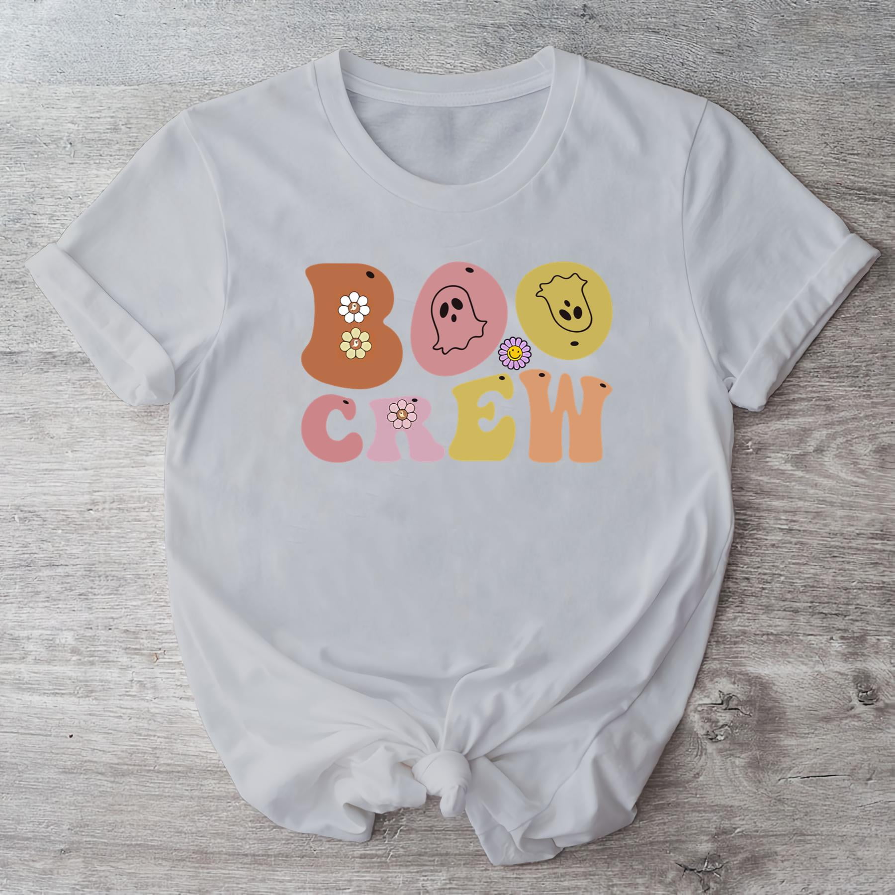 Boo Crew Funny Halloween Teachers Students Shirt-TH14446 - Walmart.com