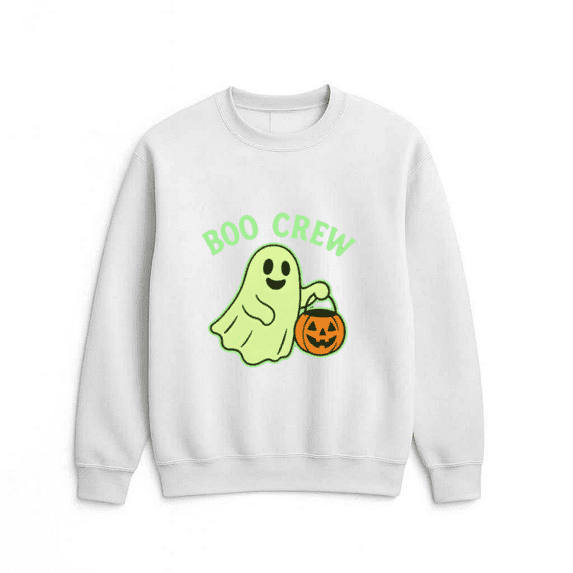 Boo Crew Ghost Candy Bucket Retro Glow Cute Halloween Graphic ...