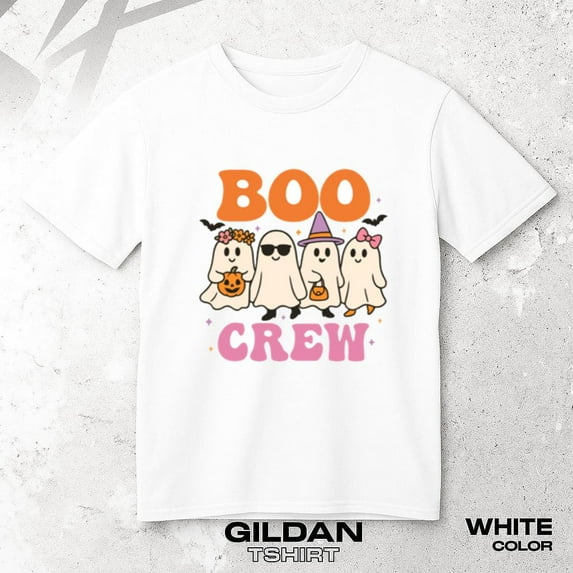 Boo Crew Halloween Ghost Family Graphic Unisex T-Shirt Funny Holiday ...