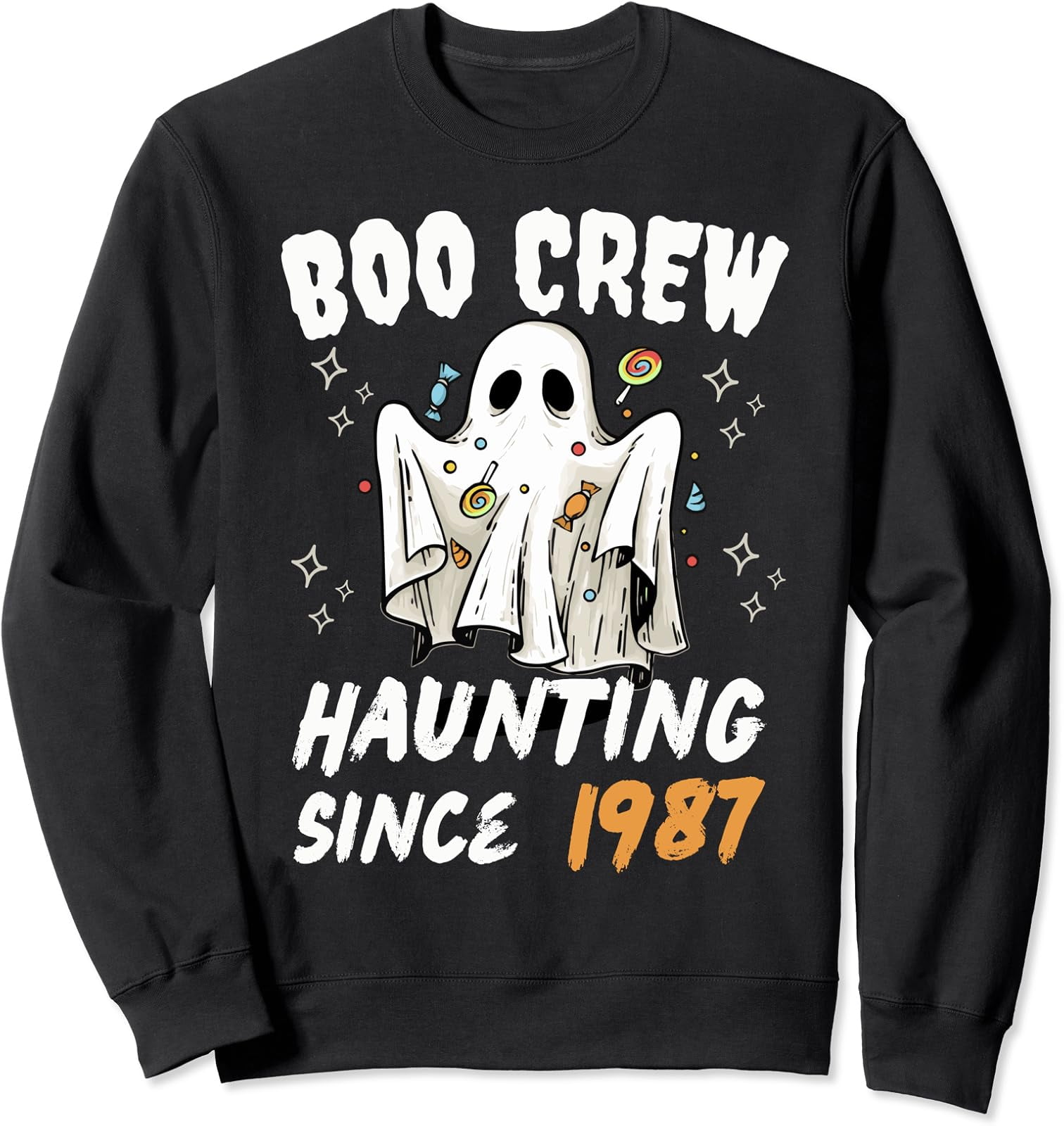 Boo Crew Haunting Since 1987 Cute Happy Holiday Boys Girls Ghost ...