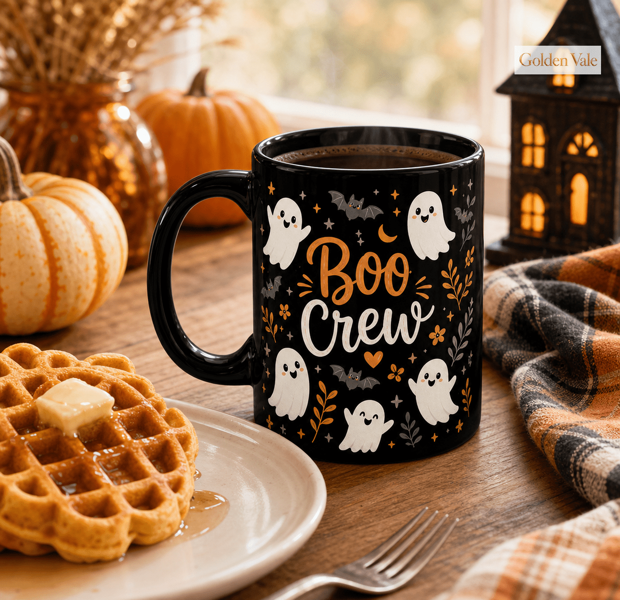 Boo Crew Mug Cute Ghost Halloween Coffee Cup for Spooky Season Gifts ...