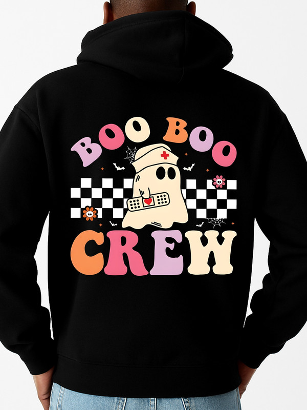 Boo Crew Sweatshirt graphic hoodies men long sleeve black sutumn ...