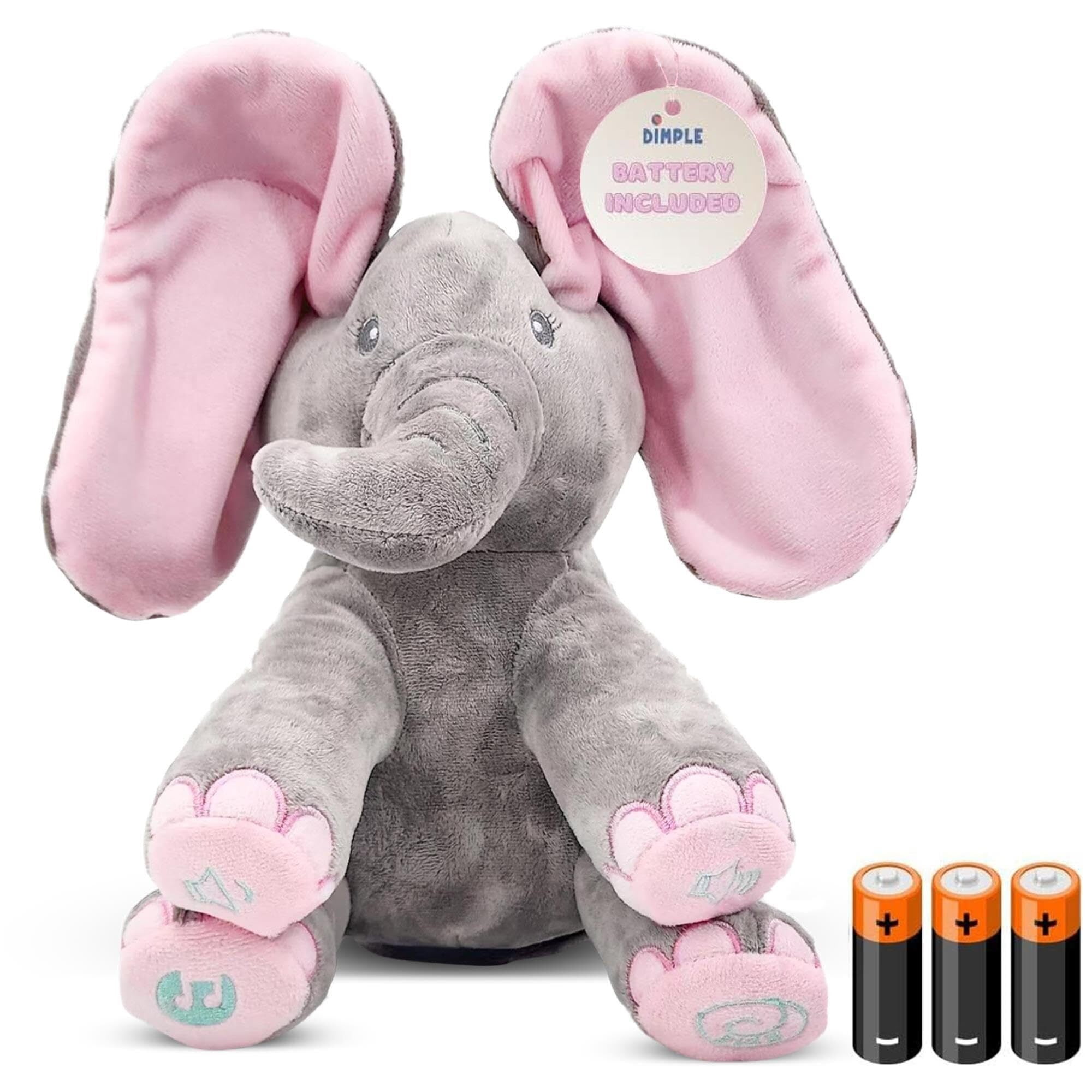 Boo Elephant Toy Interactive Singing Stuffed Elephant Plush with Moving ...