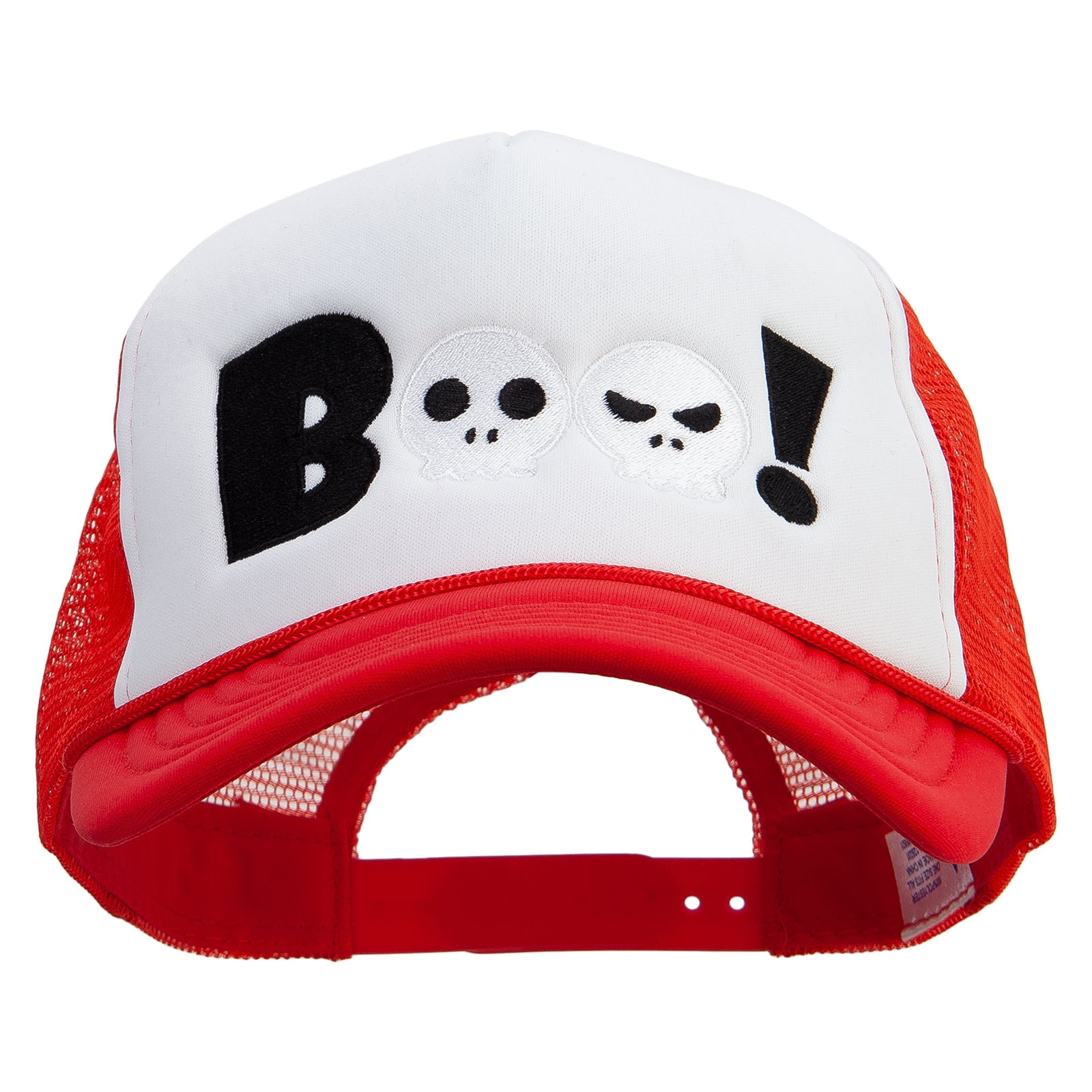 Boo Embroidered Summer Foam Mesh Trucker Cap - Red White OSFM - Walmart.com
