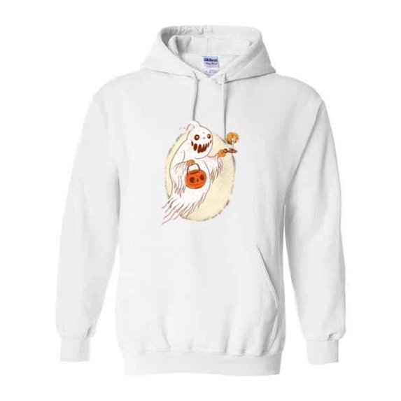 Boo Funny Cute Halloween Ghost Spooky Cartoon Graphic Unisex Hoodie up ...