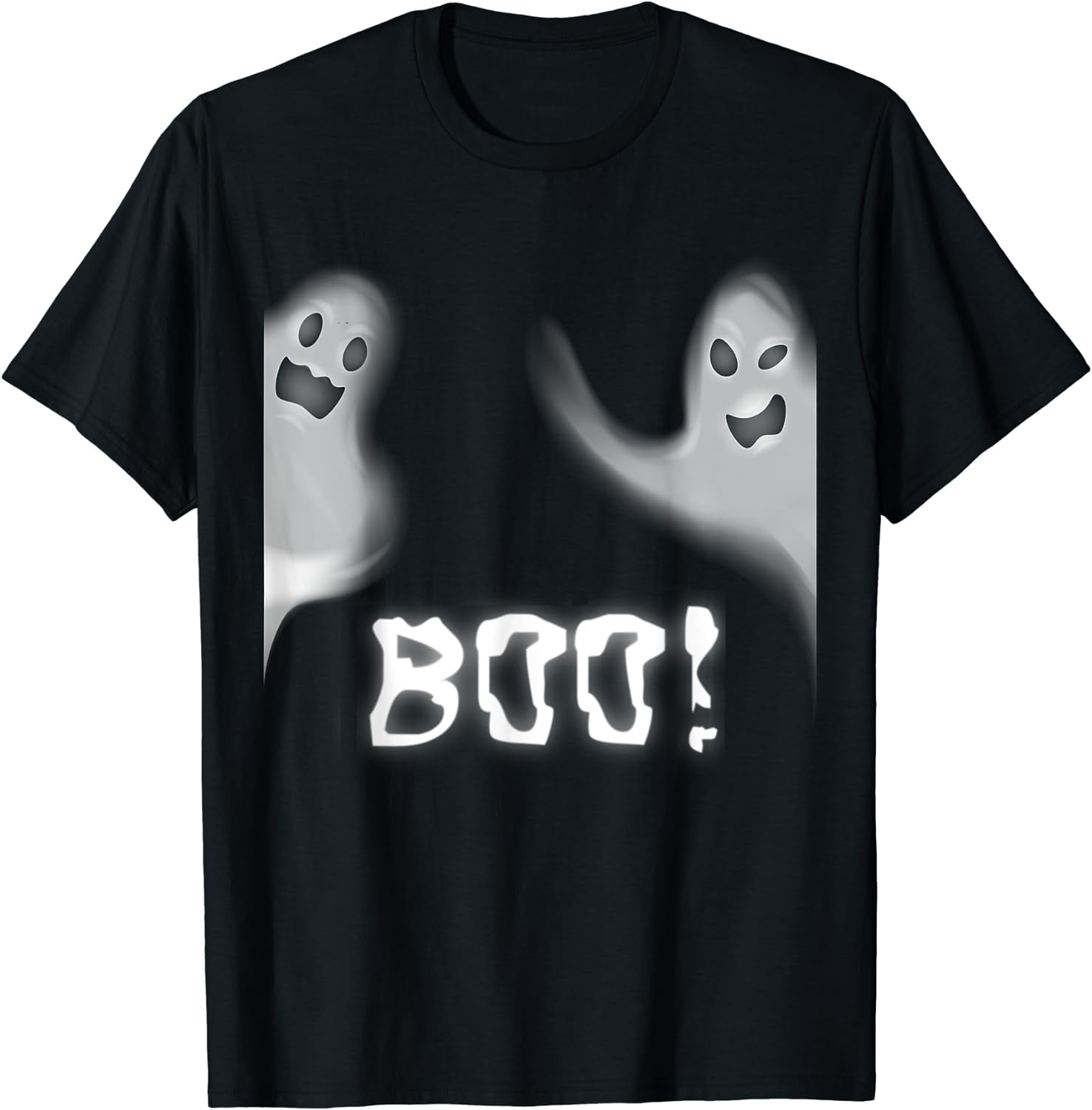 Boo! | Funny Hiding Peekaboo Scary Halloween Ghost T-Shirt - Walmart.com
