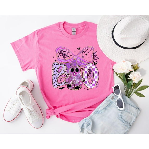 Boo Ghost Coquette Bow Shirt: Spooky Season Tee TSHIRT All Size S-5XL ...