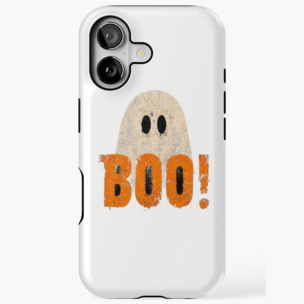 Boo Ghost Cute Cartoon Art Universal Phone Case for iPhone 11–17 Pro ...