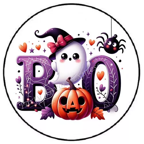 Boo Ghost Pumpkin Spider Halloween Sticker Party Favors Sticker ...