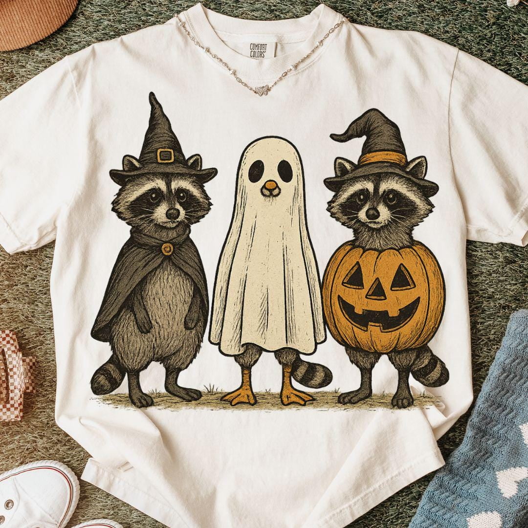 Boo Ghost Raccoon Png, Halloween Raccoon Png, Halloween Shirt, Autumn ...