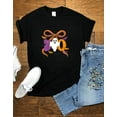 Boo Ghost With Ribbon Bats Cute Halloween Creepy Season Autumn Unisex T ...