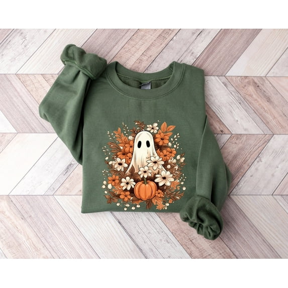 Boo Ghost season Sweatshirt, Fall Ghost Shirt, Pumpkin Season Shirt ...