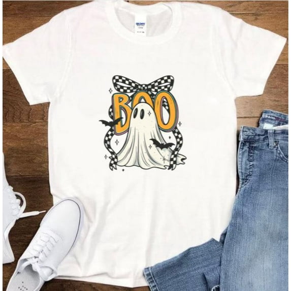 Boo Ghost with Bow Cute Creepy Halloween Girl Themed Costume Gift ...