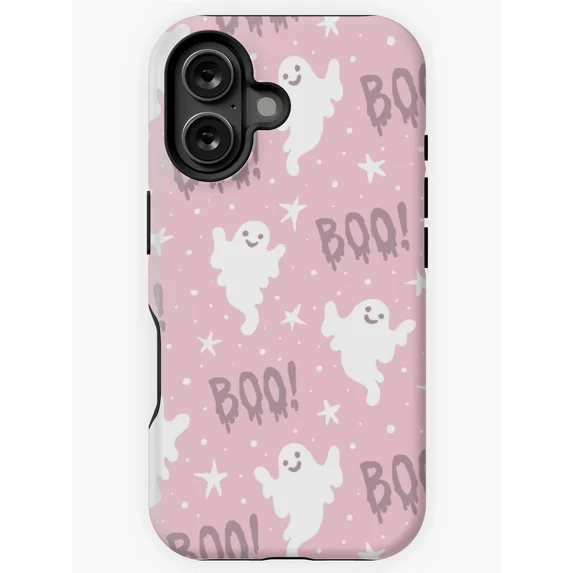 Boo Ghosts On Pale Pink Cute Halloween Phone Case For iPhone 11 through ...