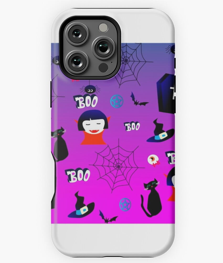Boo Halloween Ghost Creepy Cute Phone Case for iPhone 16 15 14 13 12 11 ...