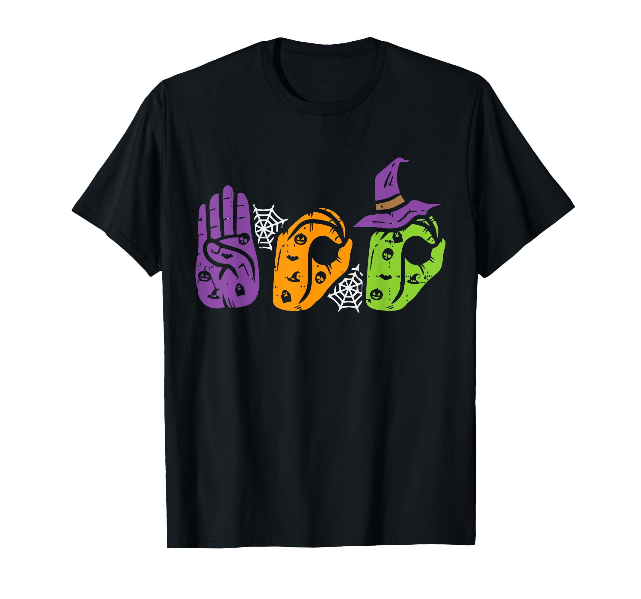 Boo Hands American Sign Language Pride ASL Halloween T-Shirt - Walmart.com