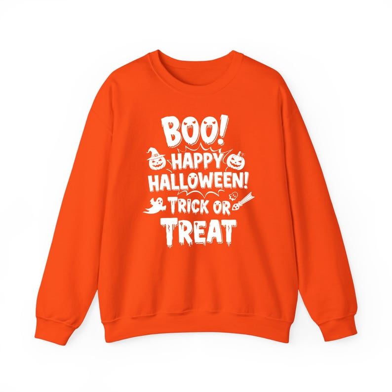 Boo Happy Halloween Trick or Treat Shirt Hoodie Sweatshirt – Cute ...