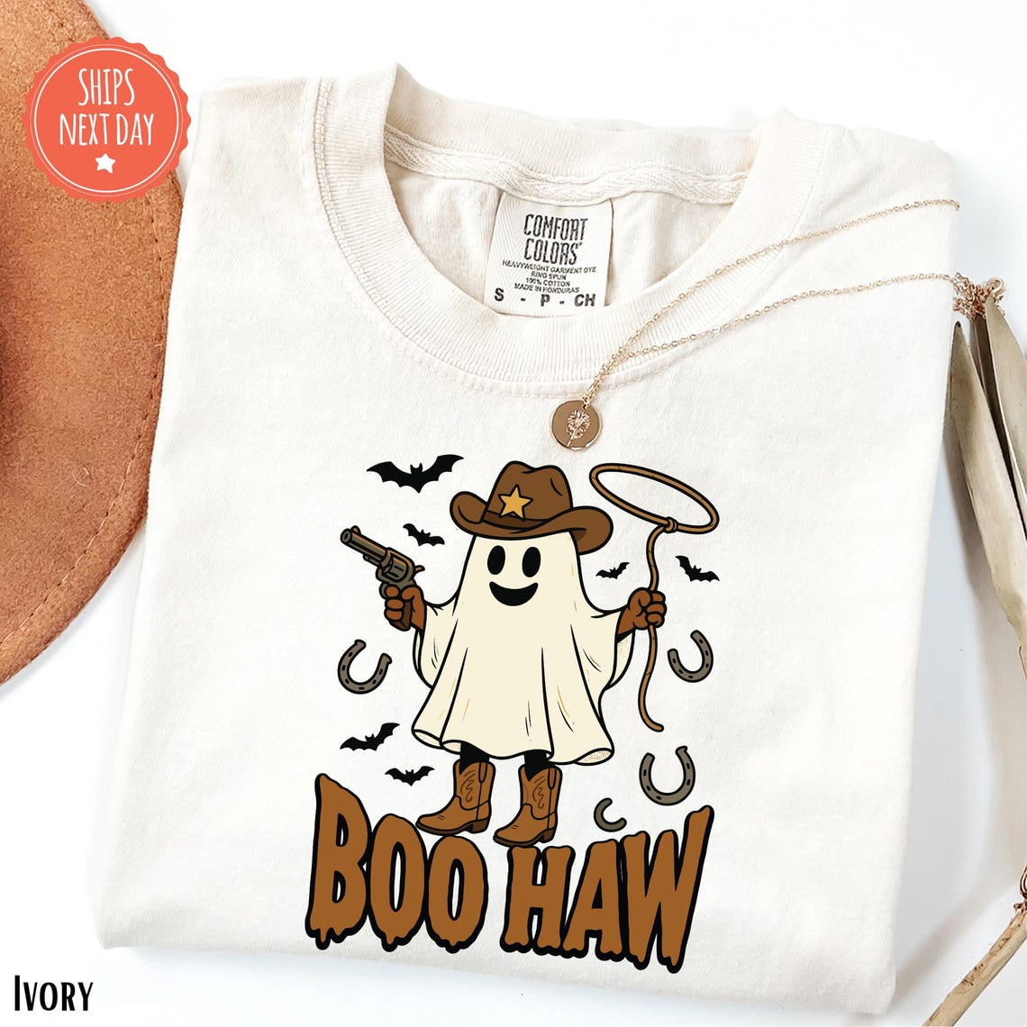 Boo Haw Shirt - Western Shirt - Ghost Cowboy Shirt - Cowboy Tshirt - Spooky Fall Shirt - Country ...