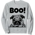Boo! | Hiding Pug Puppy Pug Dog Lovers | Happy Holiday Pug Sweatshirt ...