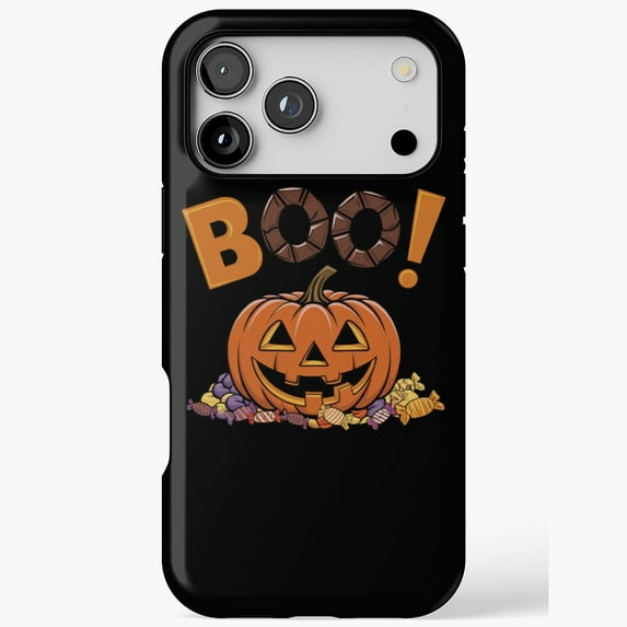 Boo Hoo Crazy Scared Pumpkin Funny Halloween Design Phone Case for ...