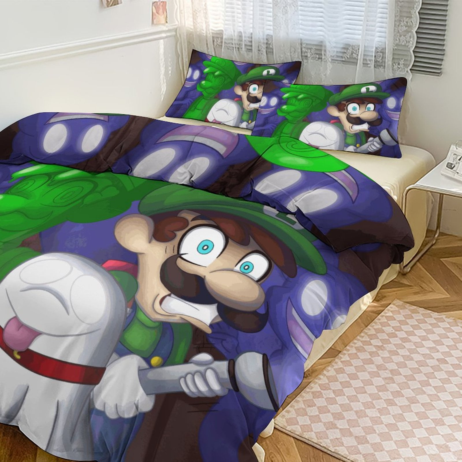 Boo Horror Luigi's Mansion 3 Pieces Bedding Sets Double Sided Printed ...