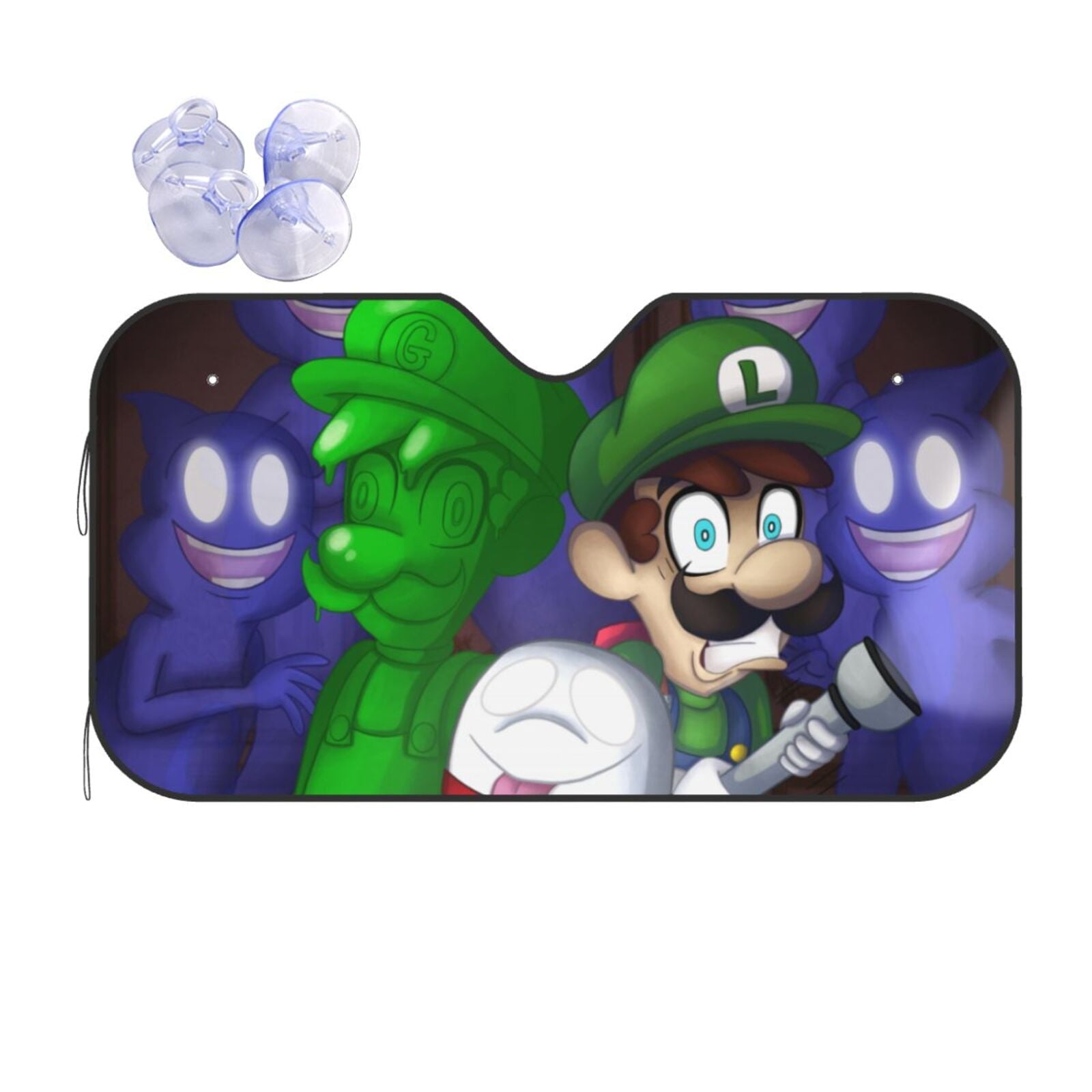 Boo Horror Luigi's Mansion Car Sunshade Automotive Front Window Visor ...