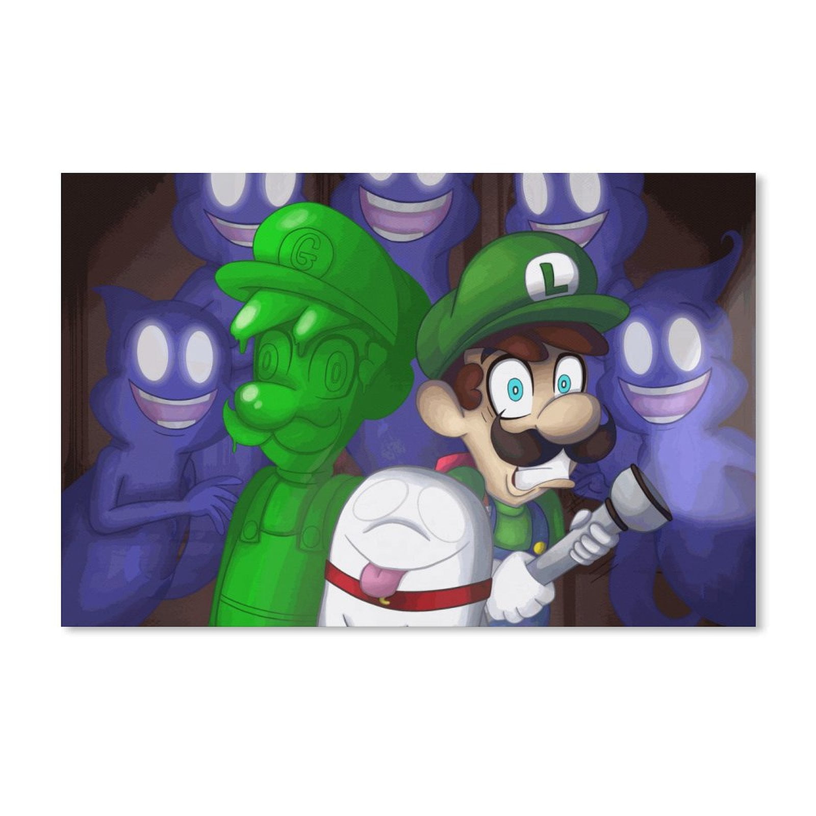 Boo Horror Luigi's Mansion Decorative Painting Canvas Wall Poster Art ...