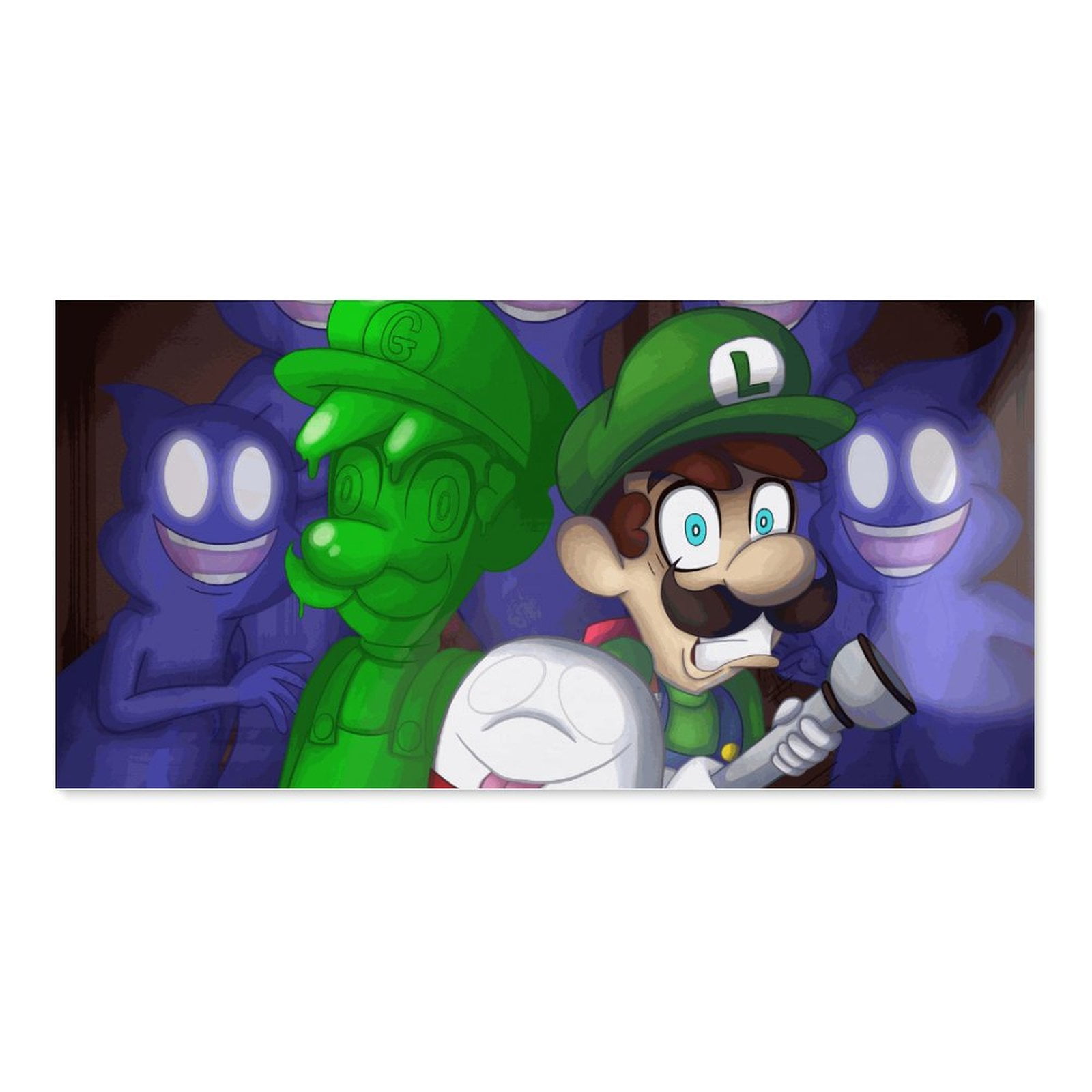Boo Horror Luigi's Mansion Decorative Painting Canvas Wall Poster Art ...
