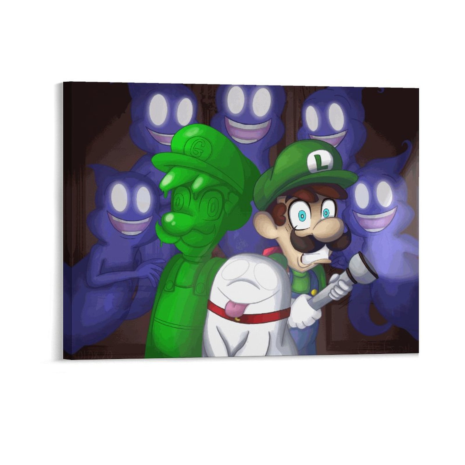 Boo Horror Luigi's Mansion Decorative Painting Canvas Wall Poster Art ...