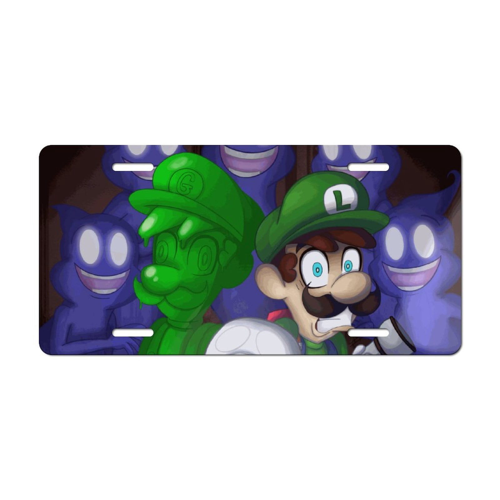 Boo Horror Luigi's Mansion License Plate Cover Aluminum For Various Car ...