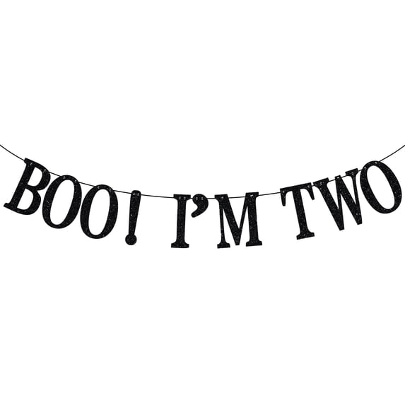 Boo I'm Two Banner, Two Spooky, 2nd Birthday Decor, Halloween 2nd ...