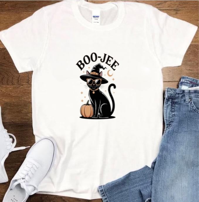 Boo Jee Cat Women Halloween Creepy Black Kitty Funny Boujee Themed ...