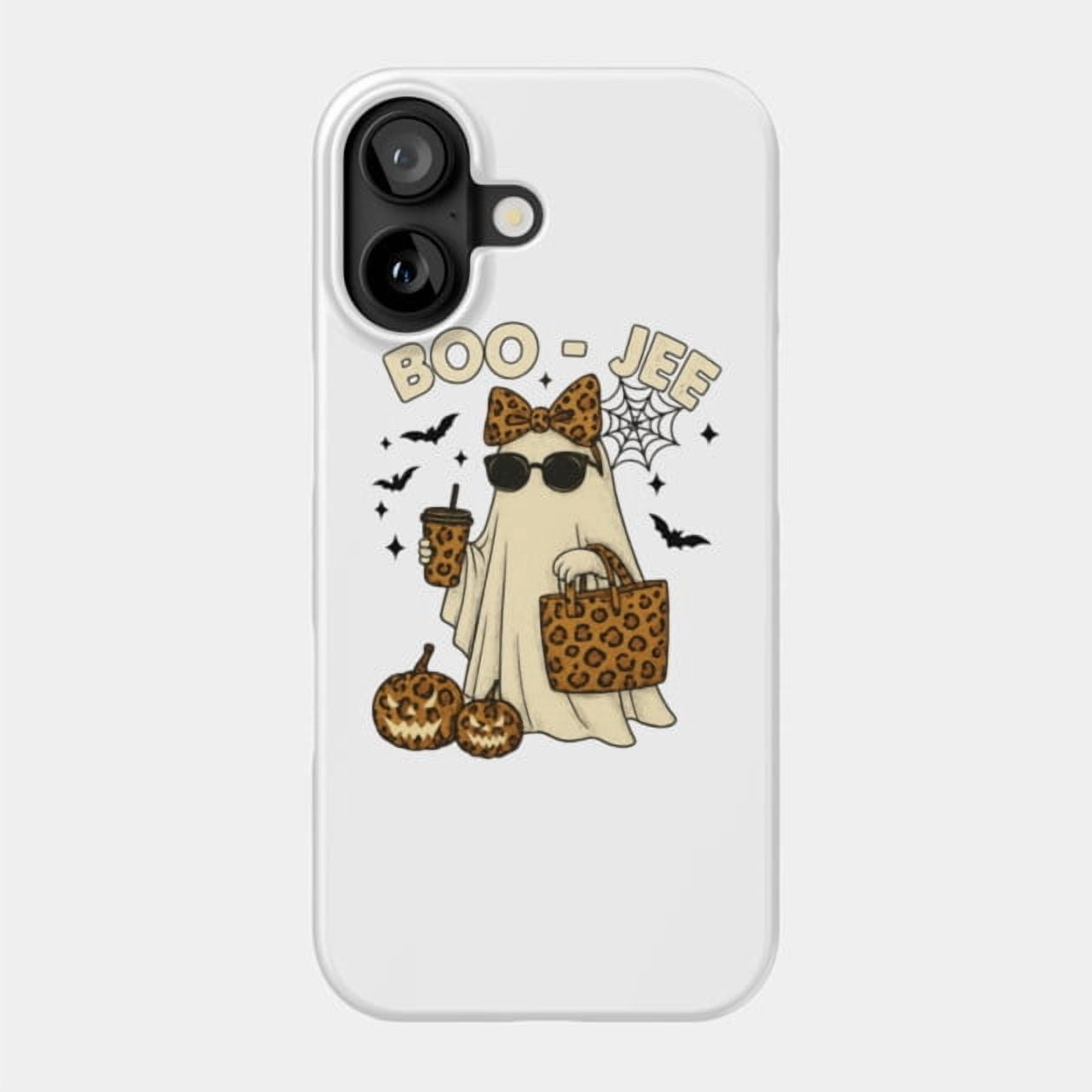 'Boo-Jee' Funny Leopard Print Ghost Sassy Graphic Case for Apple iPhone ...