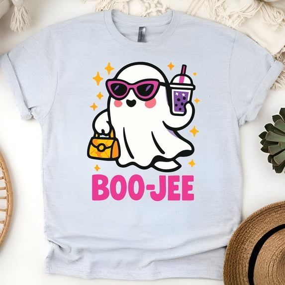 Boo Jee Ghost Graphic Tee | Cute Kawaii Bubble Tea T-Shirt for Women ...
