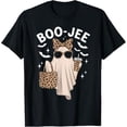 Boo Jee Ghost With Coffee Coquette Bow Halloween Women Girl T-Shirt ...