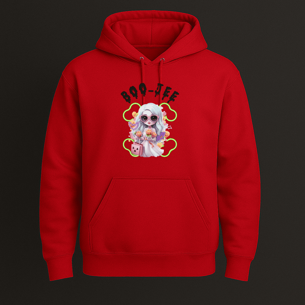 Boo Jee Glam Ghost Colorful Retro Halloween Party Cartoon Hoodie Shirt ...