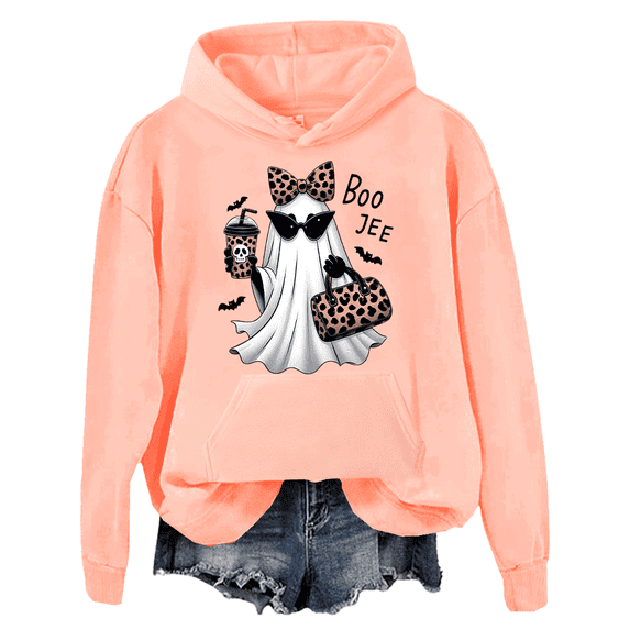 Boo-Jee Hoodie Boo Jee Ghost Sweatshirts Funny Halloween Ghost Women ...